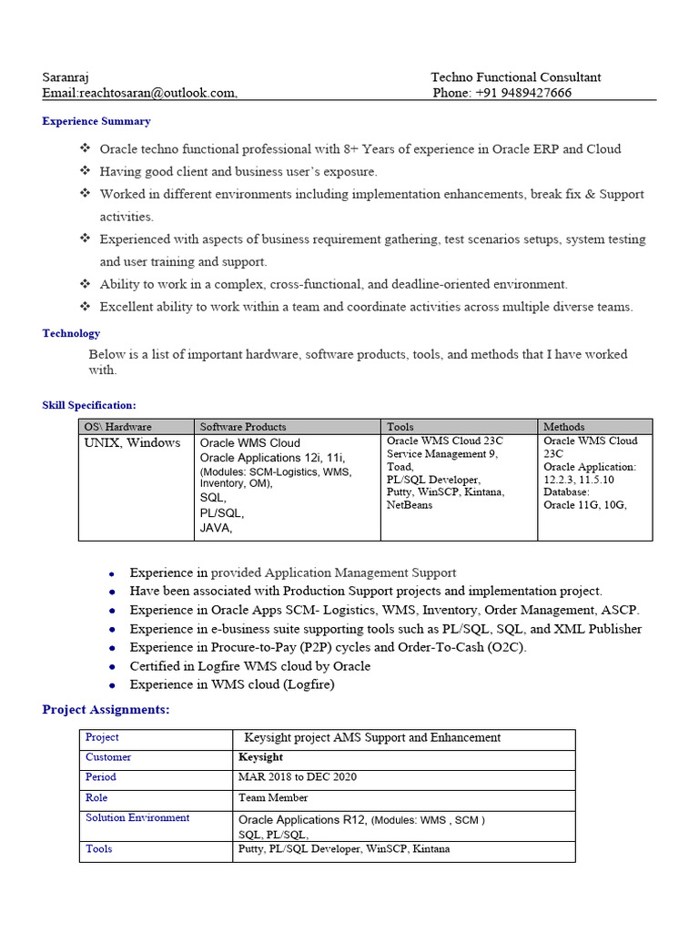 Keerthi DB Resume | Download Free PDF | Oracle Corporation | Software Engineering