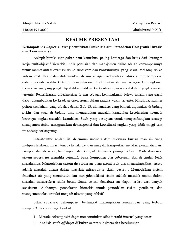 Resume Presentasi Kel 3-4 | PDF