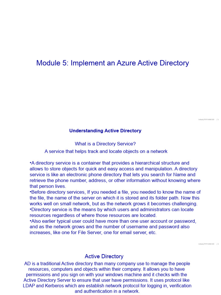 AD and Azure AD | PDF | Active Directory | Password
