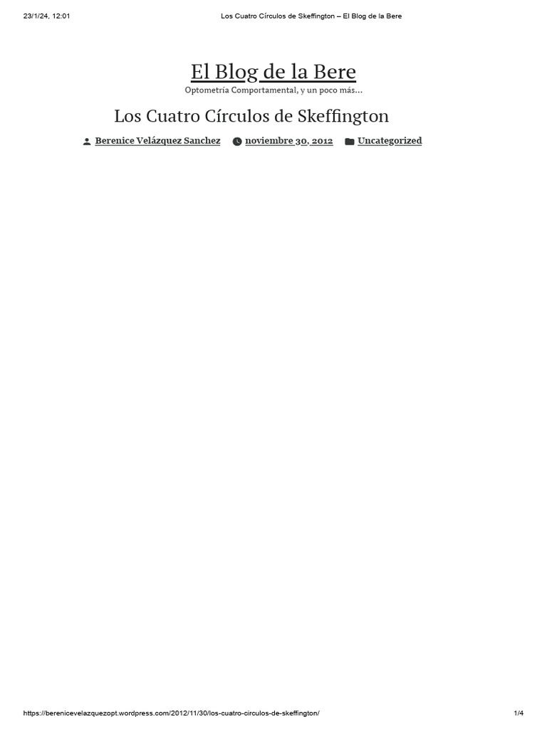 Cuatro Círculos de Skeffington | PDF | Aprendizaje | Percepción