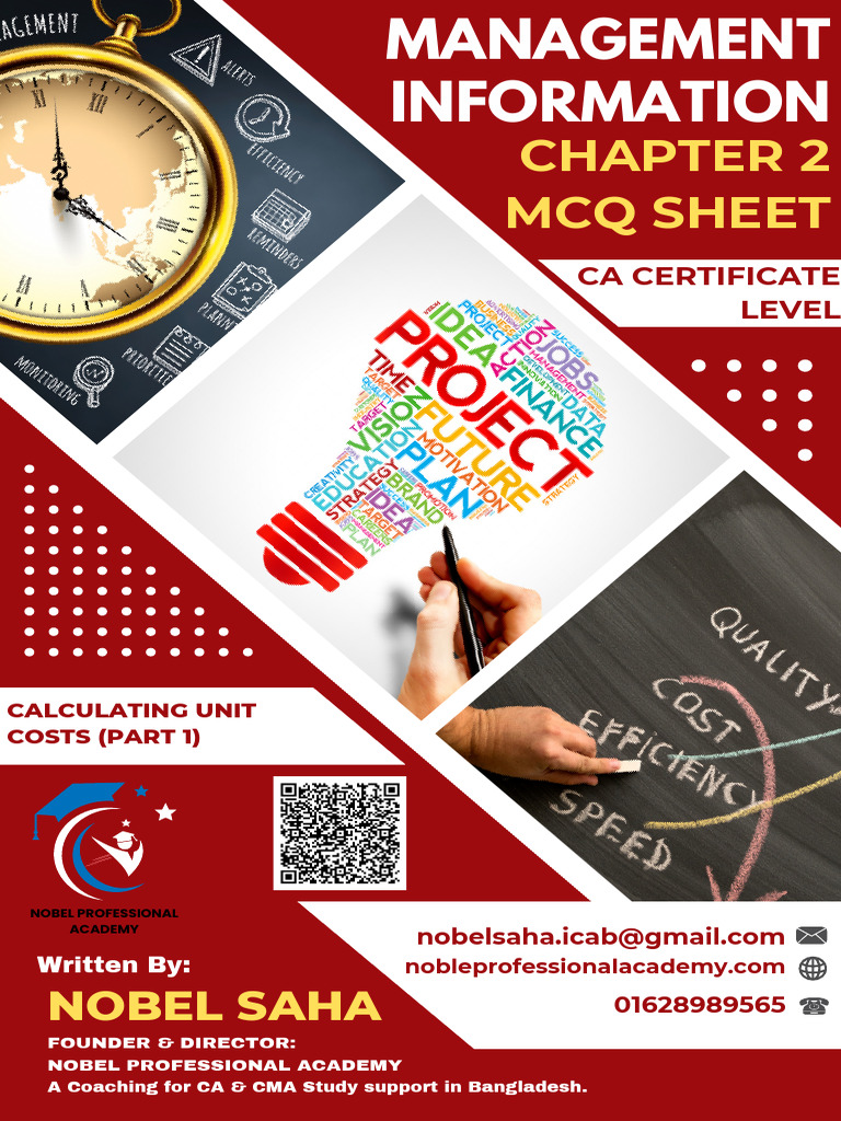 Chapter 2 Management Information MCQ of CL | PDF | Inventory | Business