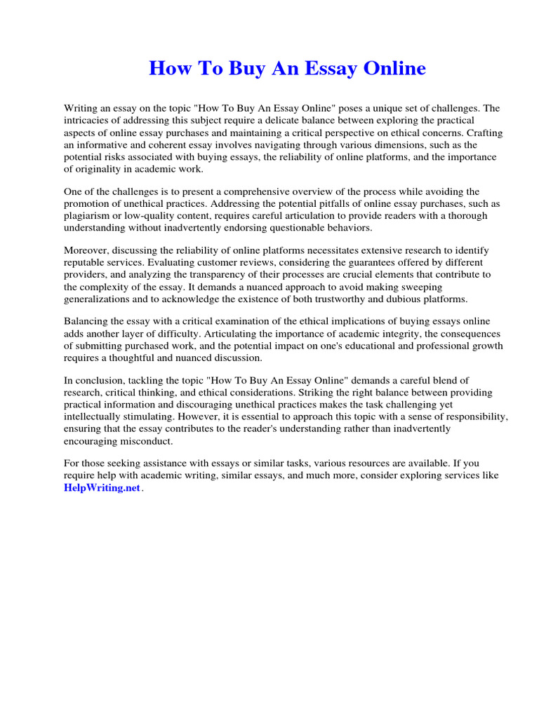 How To Buy An Essay Online | PDF | Jazz | Southwestern United States