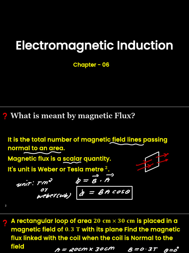 P2 Physics - EMI | PDF | Electromagnetic Induction | Inductance