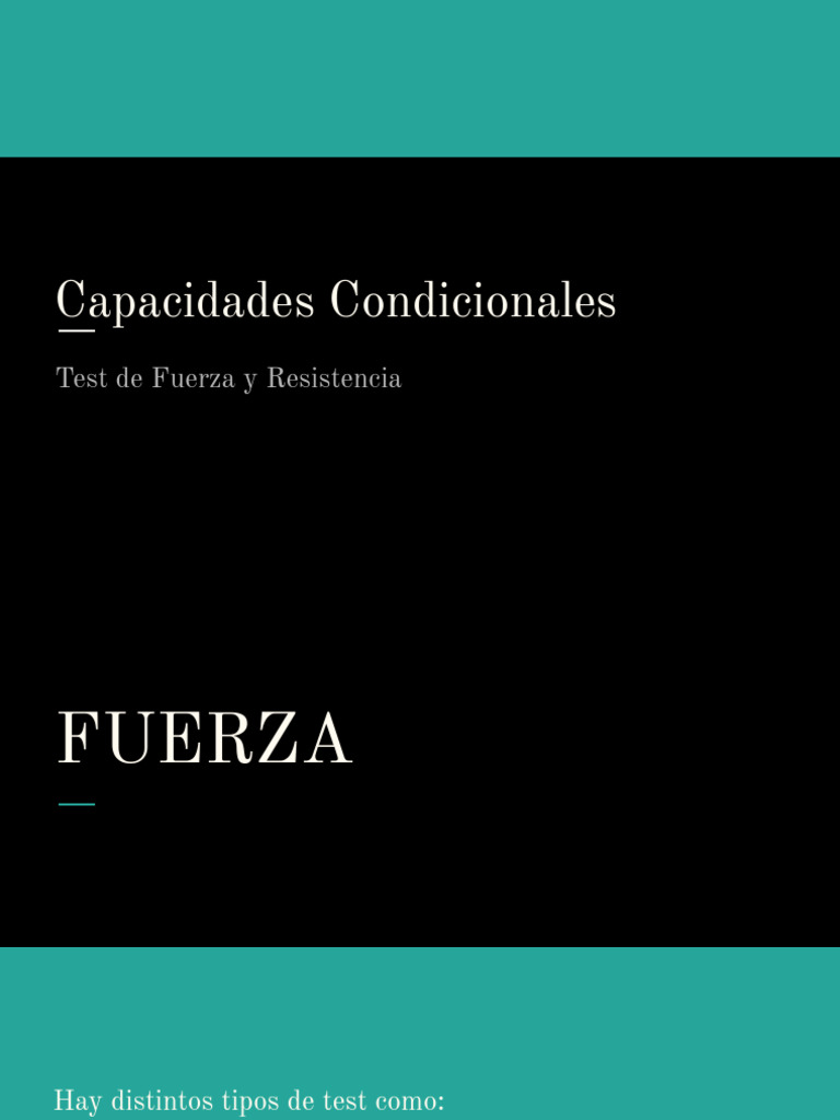 Capacidades Condicionales | PDF