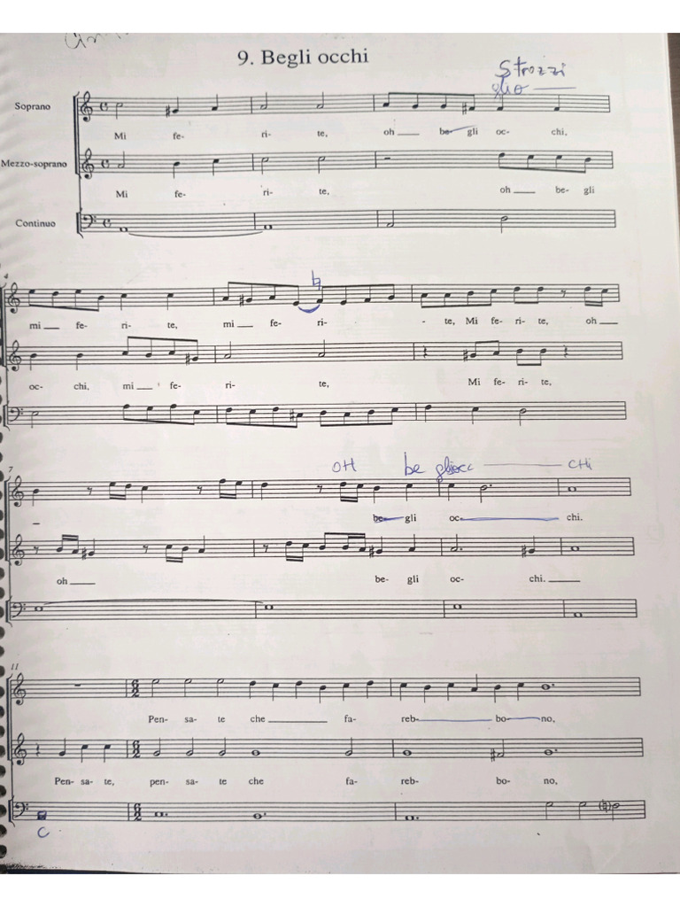 Begli Occhi - Barbara Strozzi | PDF