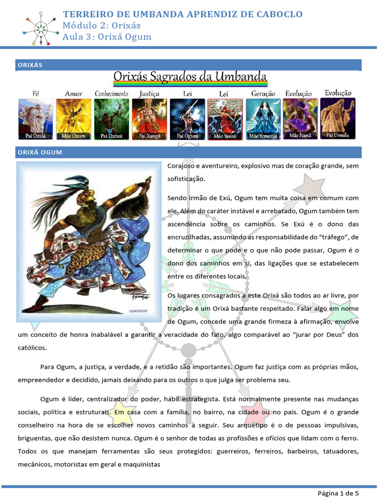 M02A03 - Orixá Ogum | PDF | Milho