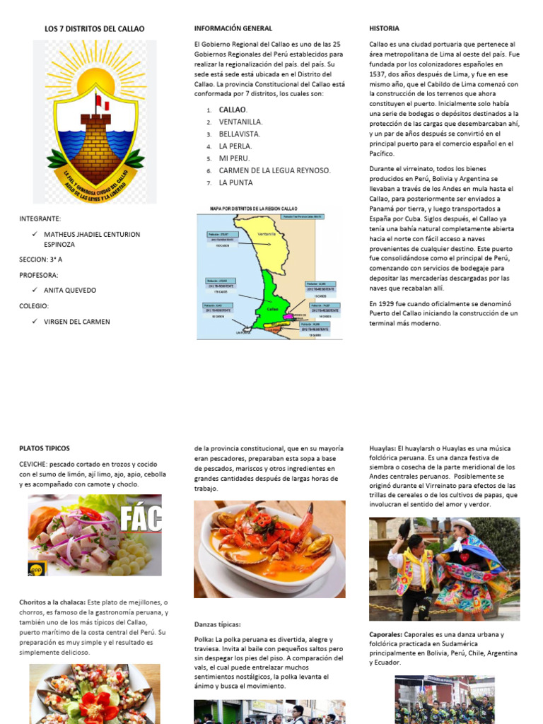 Los 7 Distritos Del Callao | PDF | Perú | Lima