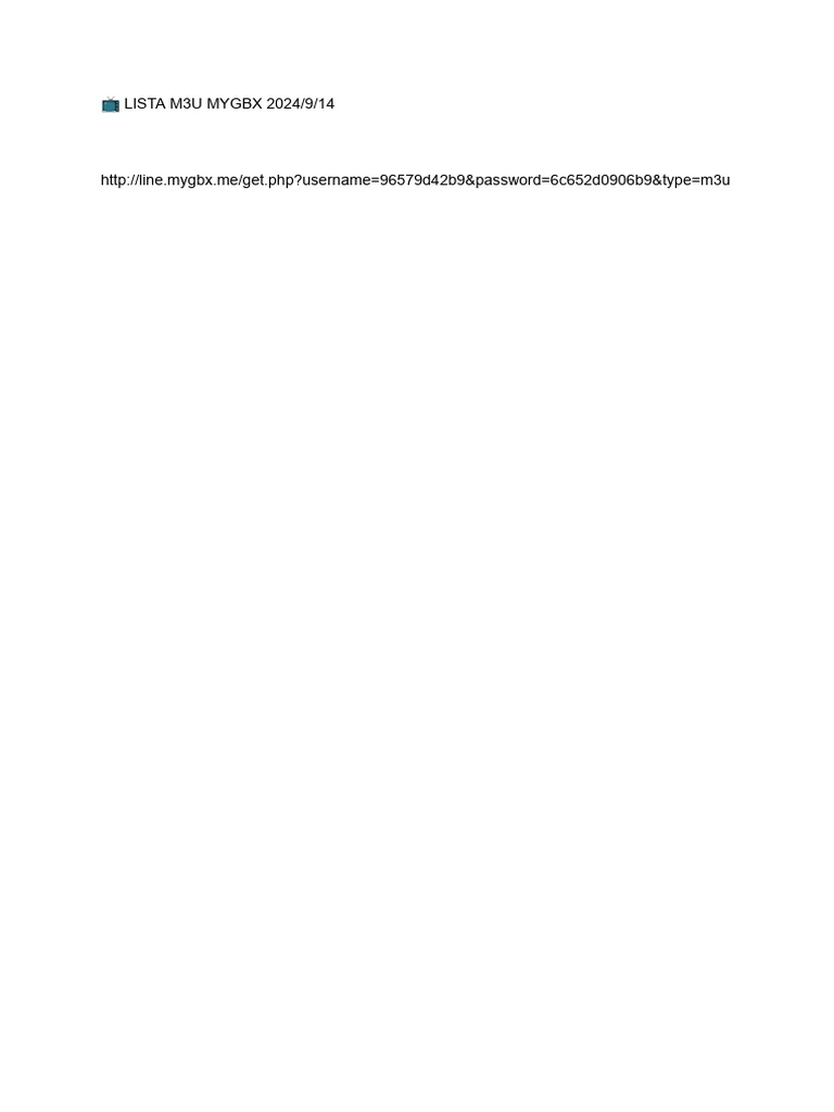 Lista M3u Mygbx | PDF