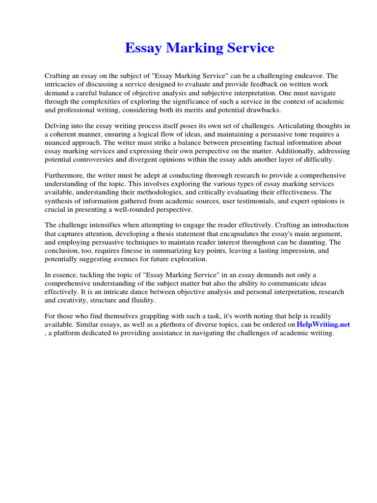 Essay Marking Service | PDF | Allergy | Dermatitis