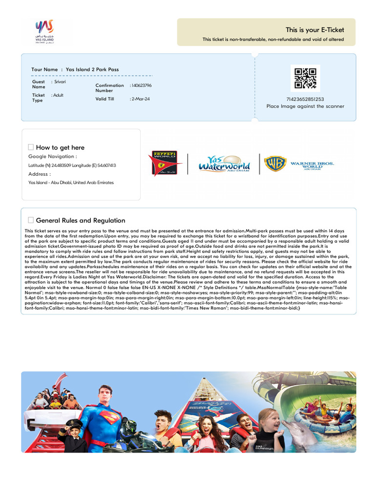 Seaworld Warner Bros | PDF | Identity Document