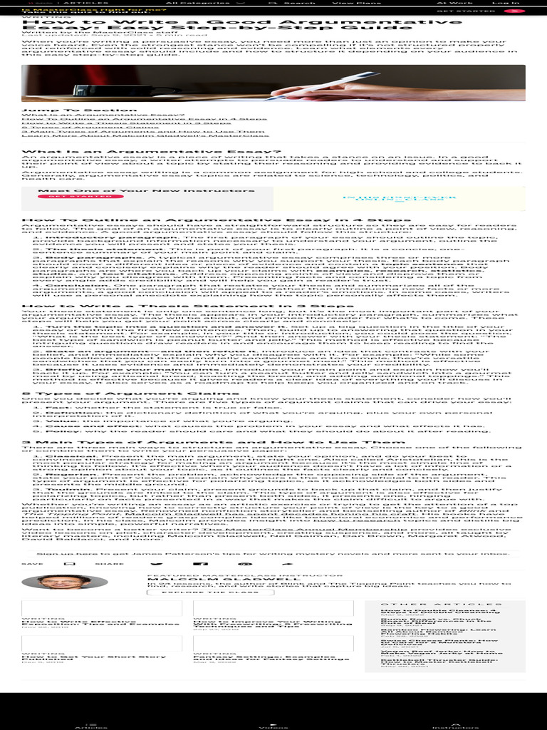 How To Write A Good Argumentative Essay Easy Step-by-Step Guide - 2022 ...