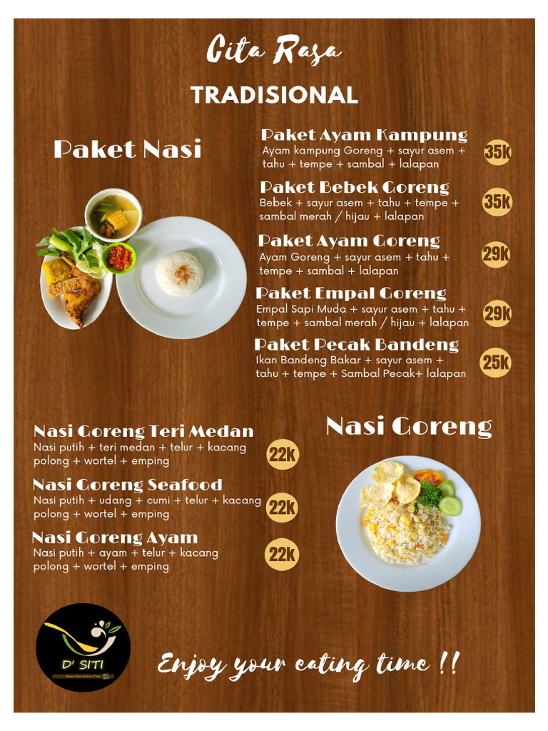 Menu D'siti 2023 | PDF