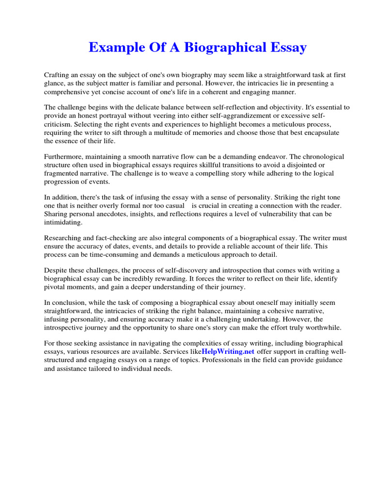 Example of A Biographical Essay | PDF | Radioactive Decay