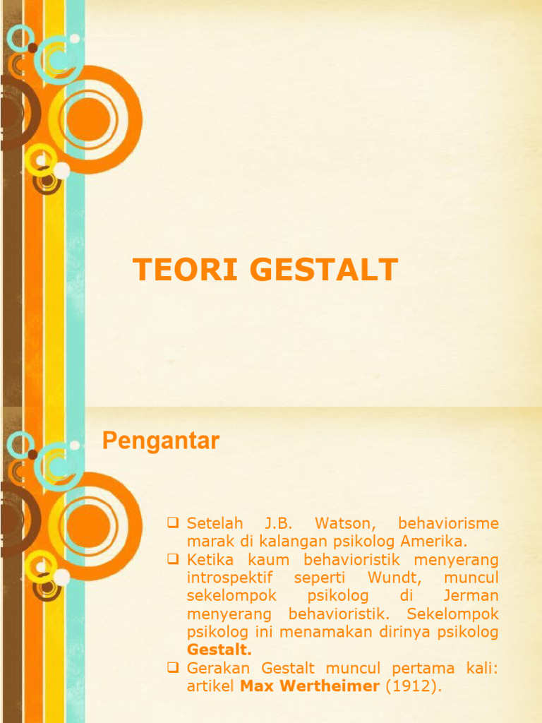 Teori Gestalt dan Aplikasinya | PDF | Filsafat