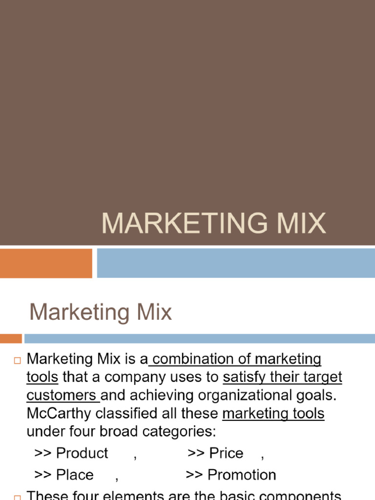 Marketing Mix | PDF