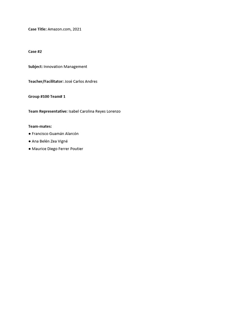 Innovation Case Study 2 | PDF