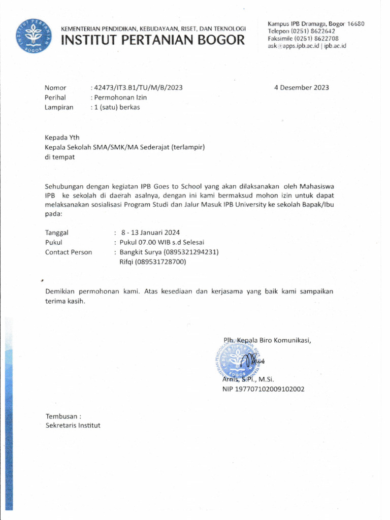 Surat OMDA Claster 2 | PDF