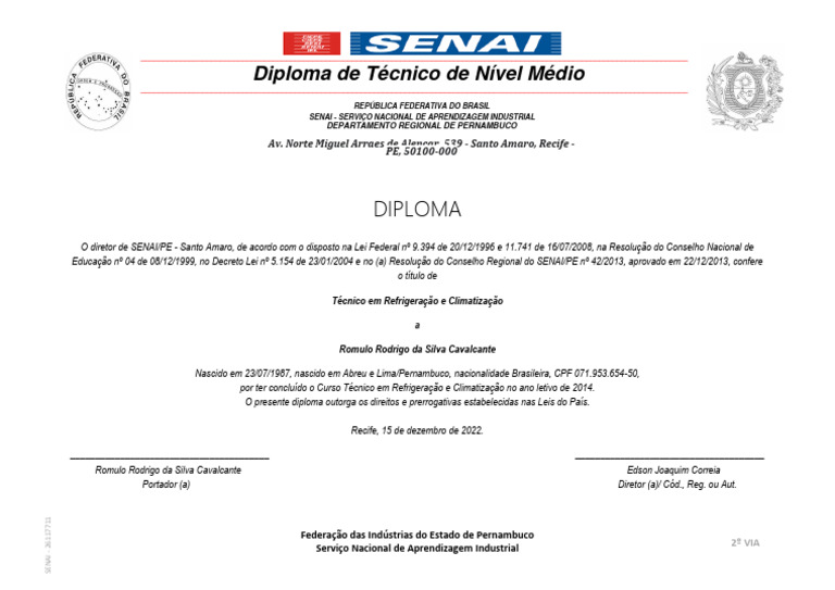 Rodrigo Senai | PDF | Brasil