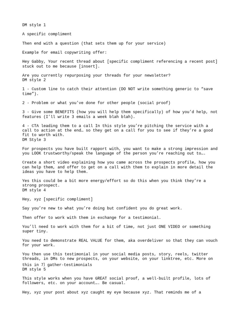 Effective DM Strategies for Client Outreach | PDF