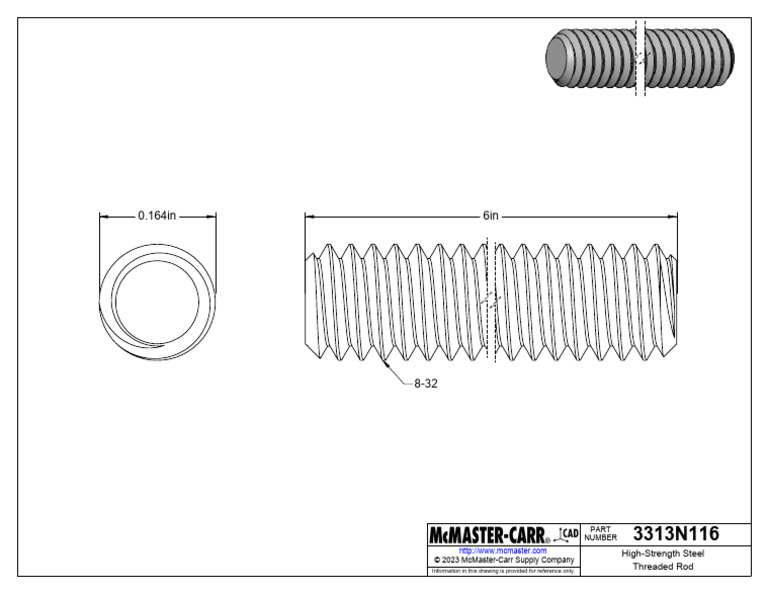 3313N116 - High-Strength Steel Threaded Rod | PDF
