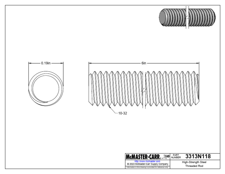 High-Strength Steel Threaded Rod 10-32 | PDF