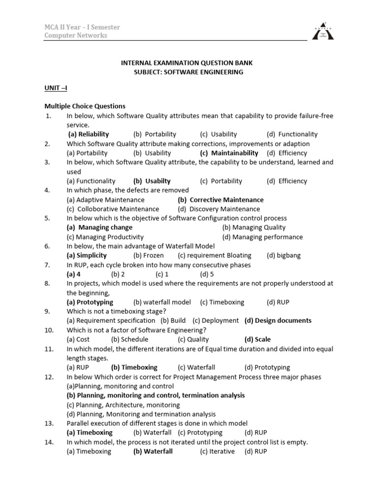 Software Engineering-Question Bank | Download Free PDF | Software ...