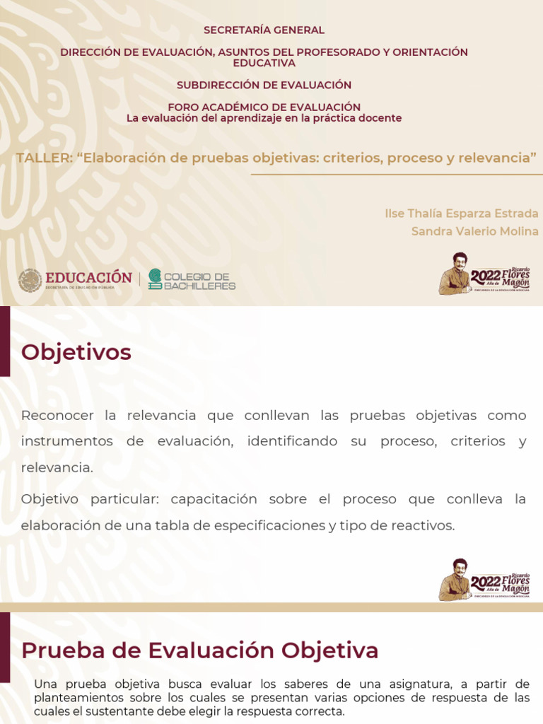 Taller_Pruebas_Objetivas | PDF | Evaluación | Conocimiento