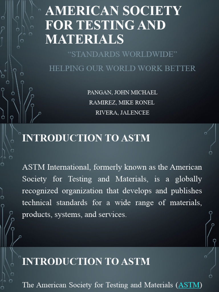 American Society For Testing and Materials | PDF | Standardization ...
