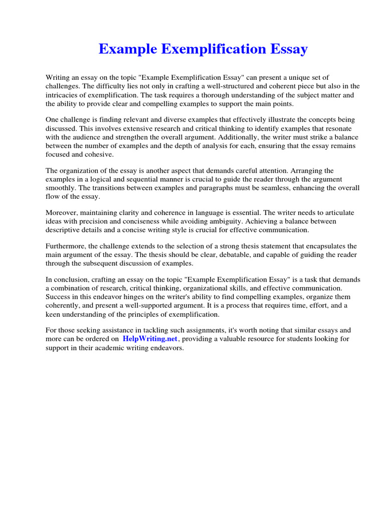 Example Exemplification Essay | PDF | Essays | Cannabis (Drug)