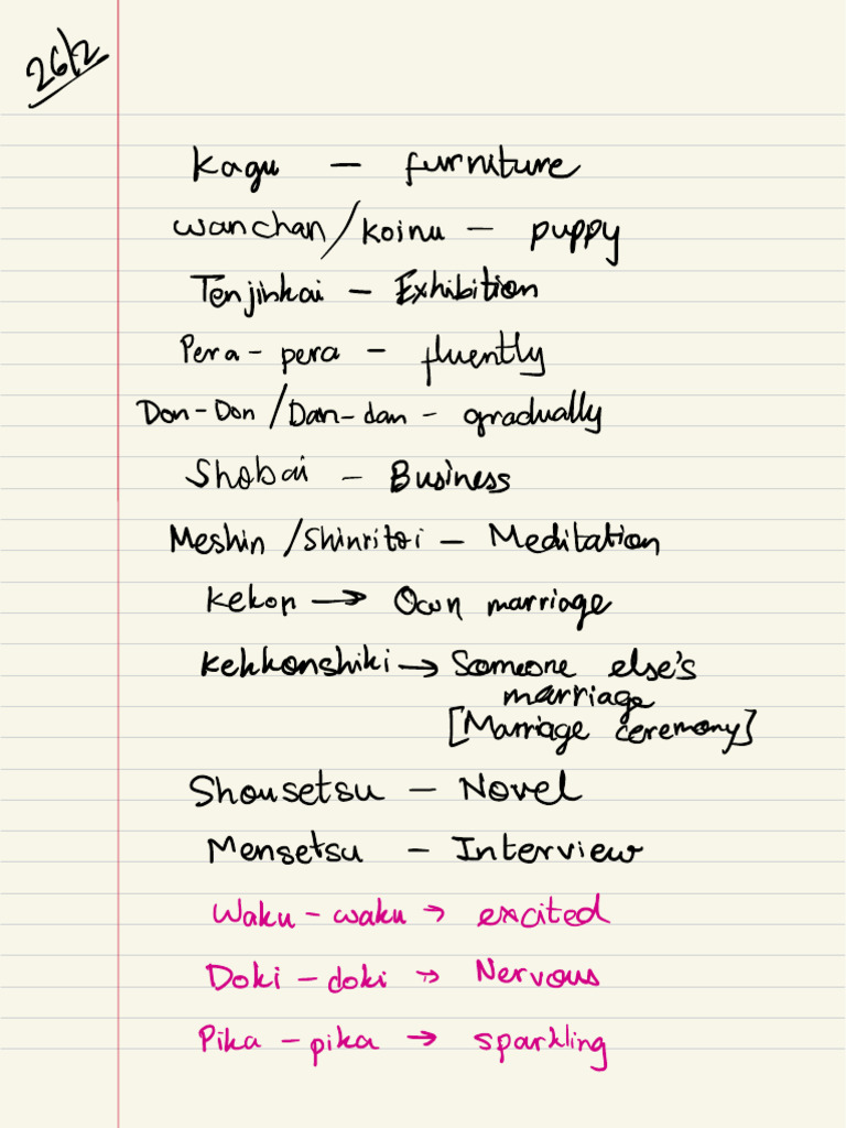 Japanese Notes | PDF