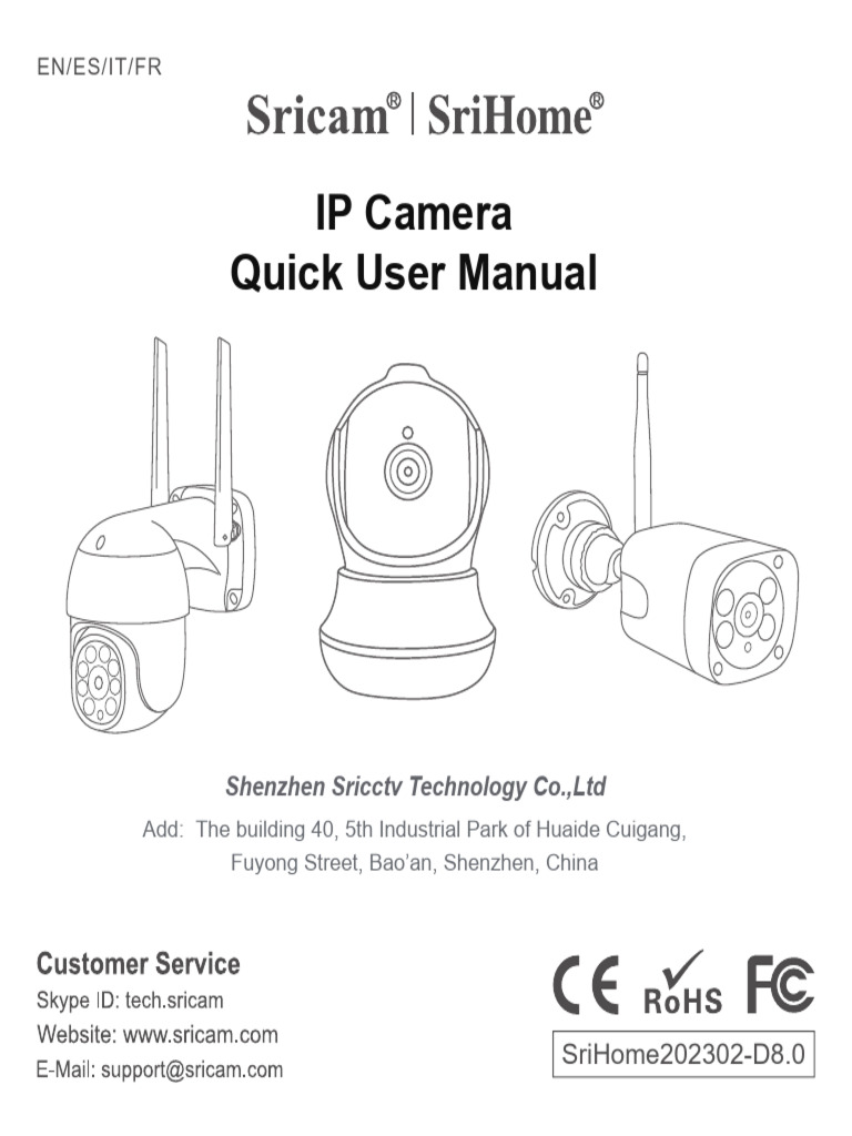 SriHome IP Camera Quick Setup Guide | PDF | Wi Fi | Computer Network