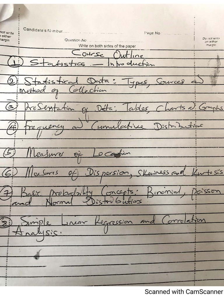 STA101 DR Asemota | PDF