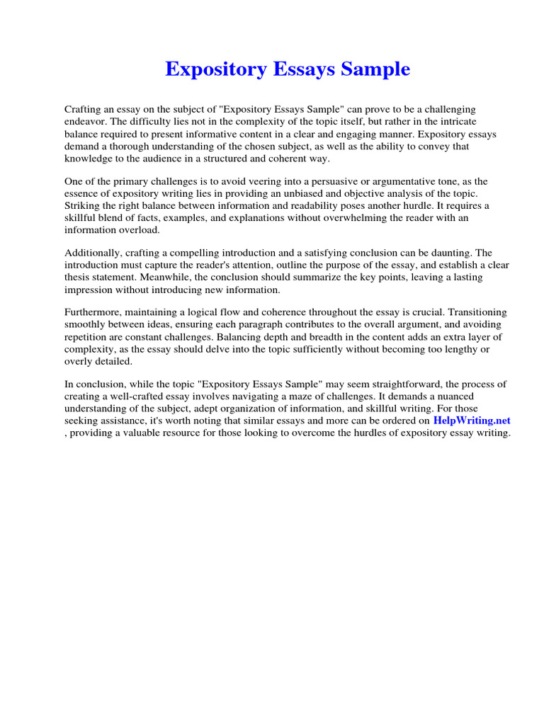 Expository Essays Sample | PDF | Essays | Happiness