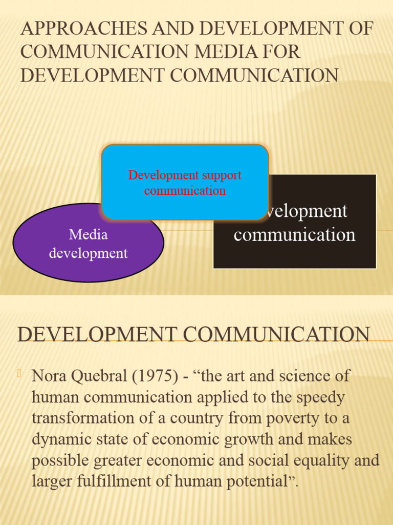 Devolopment Communication Approach | PDF | Mass Media | Innovation