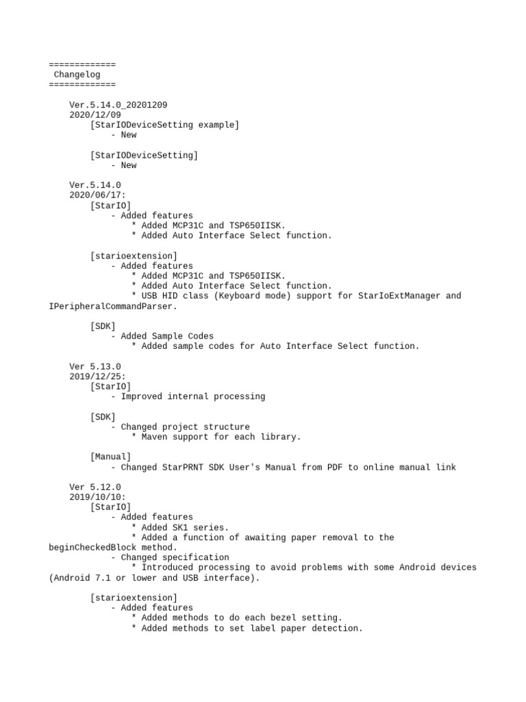 Changelog en | PDF | Android (Operating System) | Usb