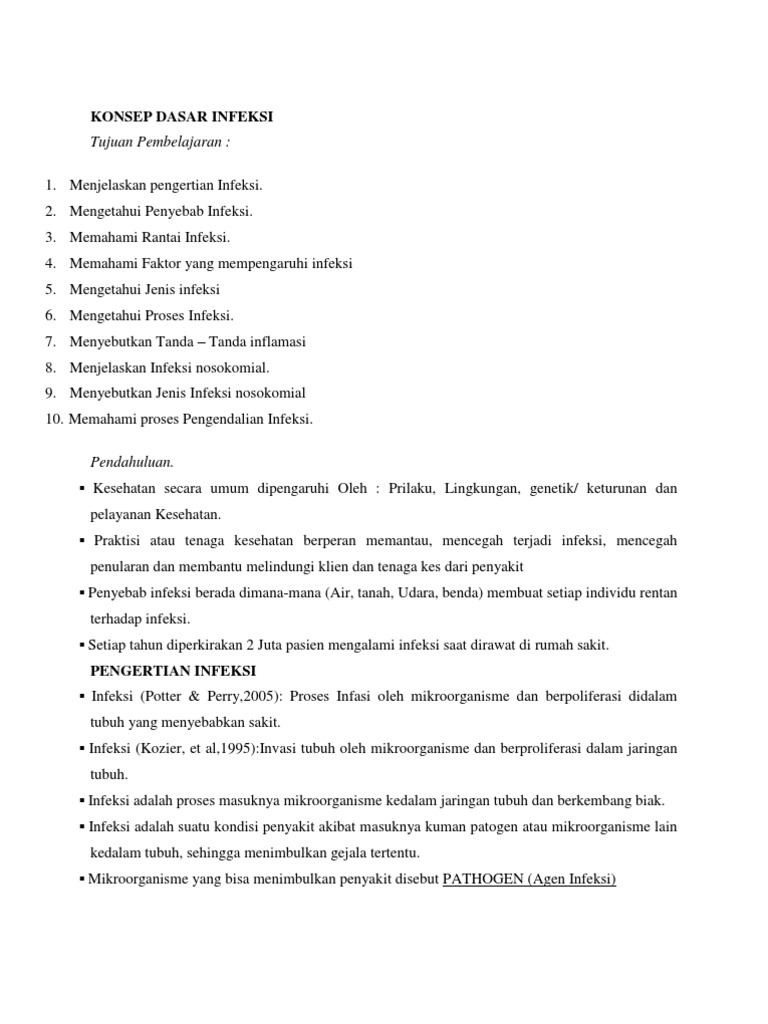 Konsep Dasar Infeksi | PDF