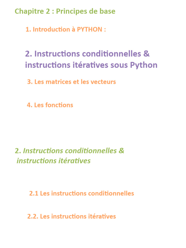 Chapitre2 2 | Télécharger gratuitement PDF | Structure de contrôle | Python (Langage de ...