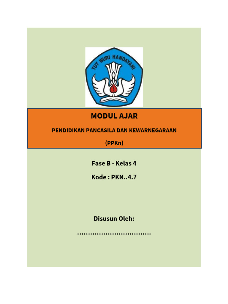 Modul Ajar PKN. | PDF | Karier & Perkembangan | Kajian Bahasa Asing