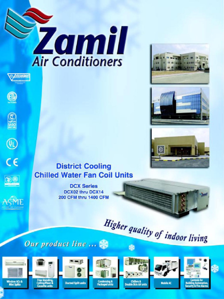 Zamil Air Conditioners Overview | PDF | Duct (Flow) | Thermostat