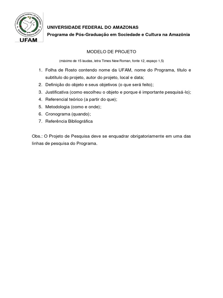 Modelo de Projeto | PDF