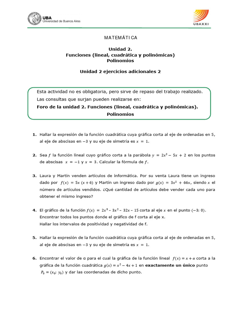 Unidad 2 Ejercicios Adicionales 2 Pdf