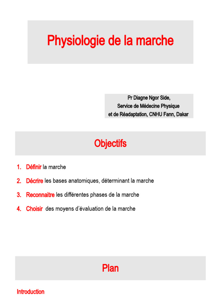 Physiologie de La Marche | PDF