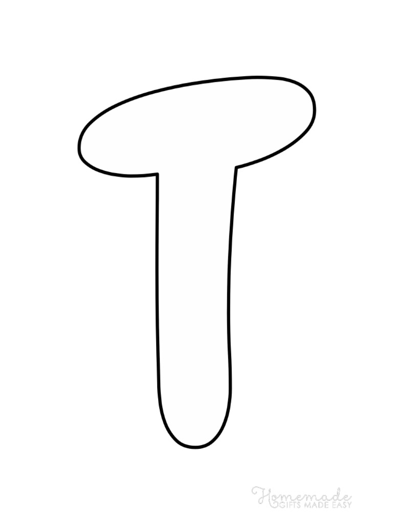 Bubble Letters Rounded Uppercase T | PDF