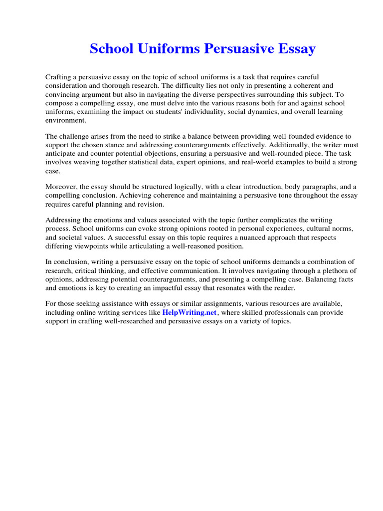 Hooks for School Uniforms Essays | PDF | Augustine Of Hippo | Original Sin