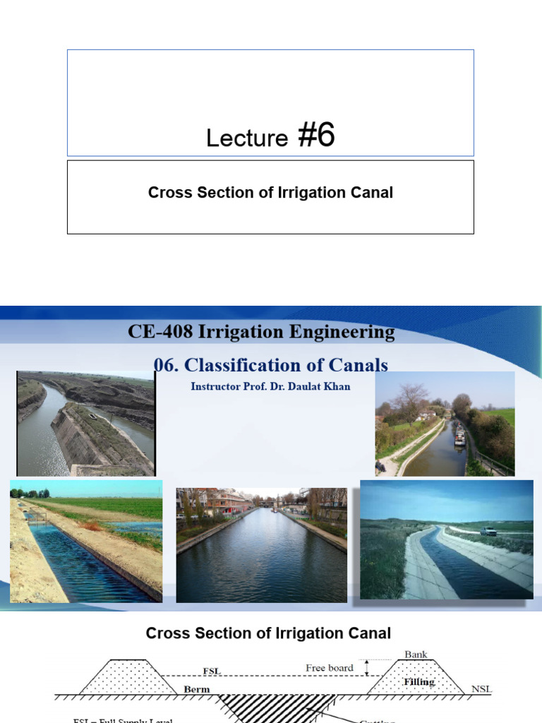 6-Cross Section of Canal | PDF | Levee | River