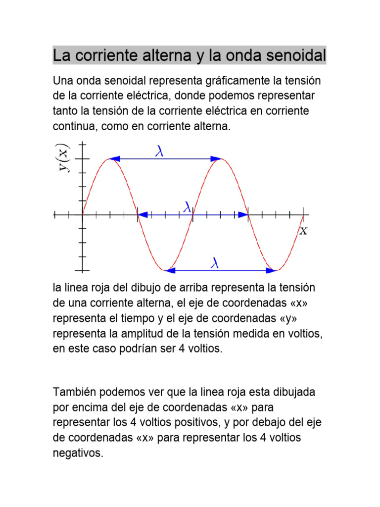 La Corriente Alterna y La Onda Senoidal | PDF | Inductor | Condensador