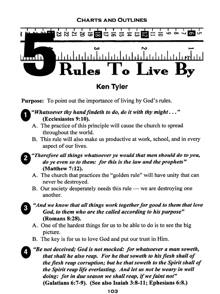 Five Rules Live by | PDF