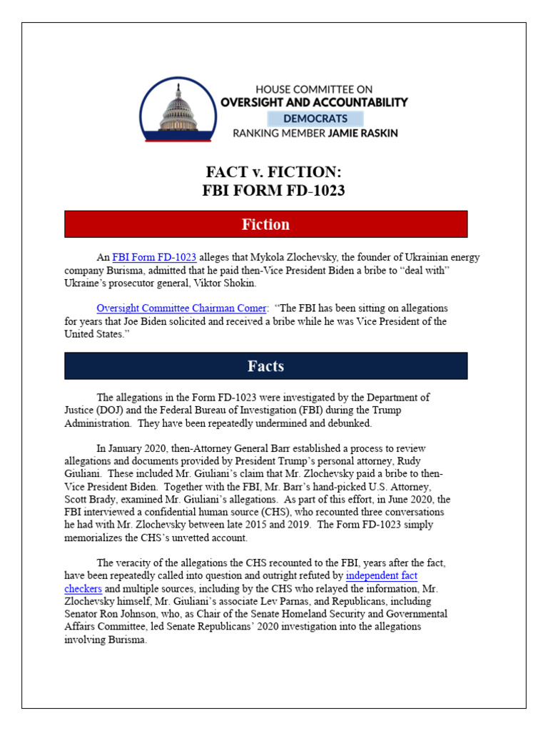 FD-1023 Fact Sheet FINAL PDF | PDF | Rudy Giuliani | Controversies