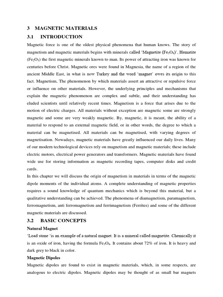3 - Magnetic Properties of Materials | PDF