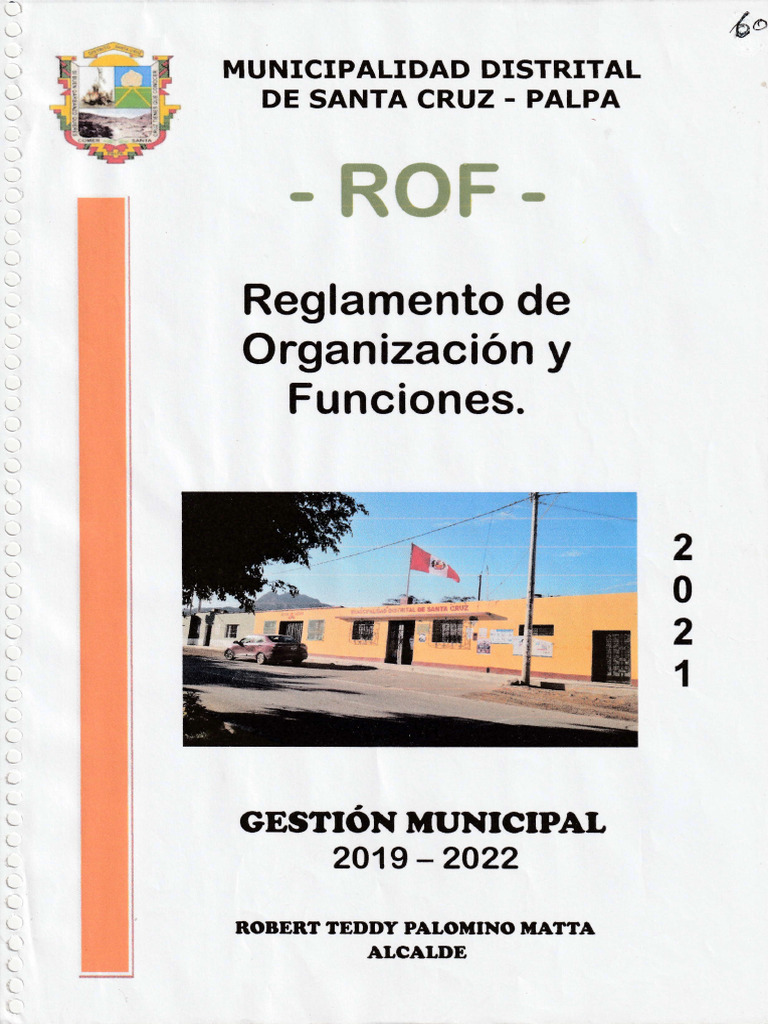 ROF - Reglamento de Organización y Funciones | Descargar gratis PDF | Gobierno local | Regulación